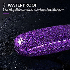 molshine Bling Hard Shell Glasses Case,Portable Sparkling Shiny Eyeglass Case for Men Women Girl Travel Study Work (Purple)