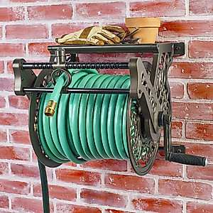 Liberty Garden LBG707 125' Wall Mounted Heavy Gauge Aluminum Hose Reel (2 Pack)