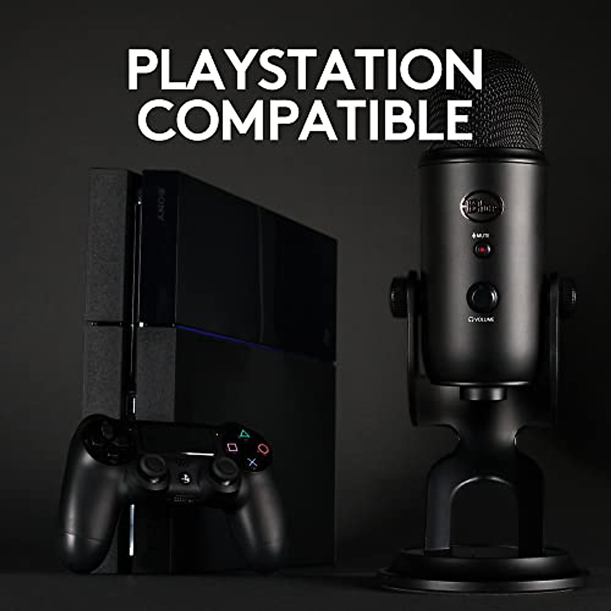Logitech Blue Yeti Game Streaming Kit with Yeti USB Gaming, Podcast Microphone, Blue VO!CE Software, Custom Blue Pop Filter, PC/Mac/PS4/PS5