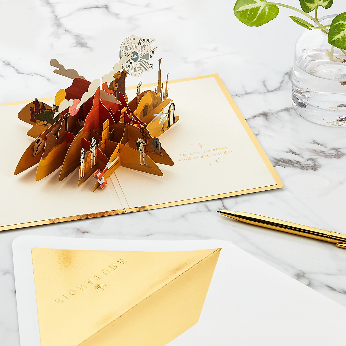 Hallmark Signature Paper Wonder Star Wars Pop Up Birthday Card (Luke Skywalker and Obi-Wan), May the 4th