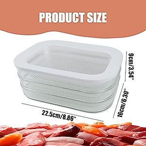 Deli Containers Deli Meat Container for Fridge 3 Layers Bacon Keeper BPA Free Plastic Bacon Container Stackable Fridge Organizer Bins with Lids for Cold Cuts, Salami, Deli, Lunch Meat