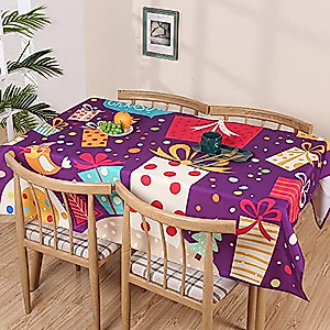 MLQL Christmas Tablecloth Waterproof Rectangular Home Coffee Table Table Cover Party Restaurant Decoration placemat A7 140x210cm