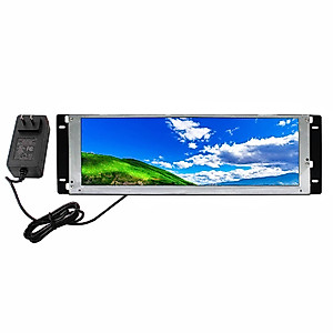 VSDISPLAY 14.9Inch 1280x390 LCD Display Screen with Shell and 12V 2A Power Adapter US Plug with 5.5x2.1mm/3.5x1.35 mm Port