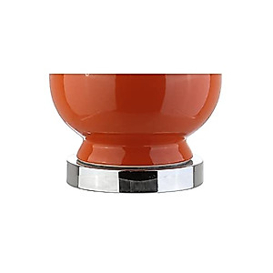 JONATHAN Y JYL4023A Bowen 27.5" Ceramic LED Table Lamp Contemporary Transitional Bedside Desk Nightstand Lamp for Bedroom Living Room Office College Bookcase LED Bulb Included, Coral