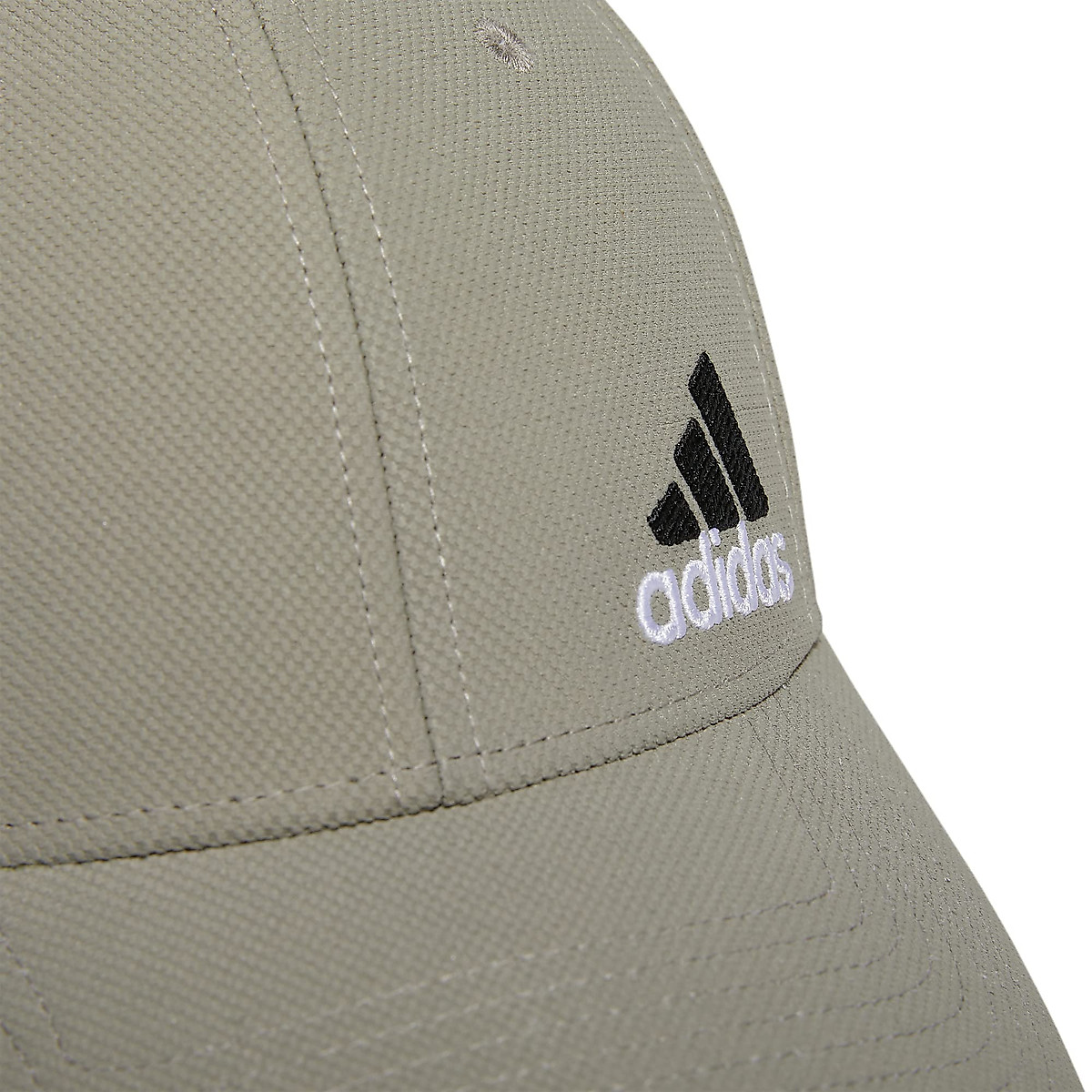 adidas Men's Release 3 Structured Stretch Fit Cap, Silver Pebble Grey/Black/White, Large-X-Large
