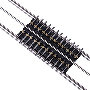 Yamix 1:87 Ho Scale Model Train Accessories Treadmill Track Bearing Track Roller Test Stand Test Bench Test Track with Connecting Line, 50cm and 6 Trolleys