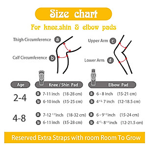 VIWINVELA Kids Knee Pads and Elbow Pads Set Toddler Soft Protective Gear Black M