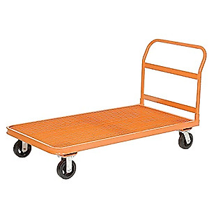 Global Industrial Depot Platform Truck, 4 Wheel, Steel Grating Deck, 60 x 30, 2000 Lb. Capacity