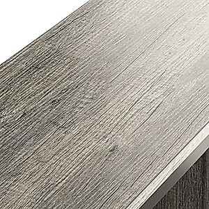 QNICE Industrial Wine Bar Cabinet / 55" Sliding Barn Door Coffee Bar Cabinet/Farmhouse Bar Cabinet with Wine Rack/Dark Rustic Oak/Easy Assembly