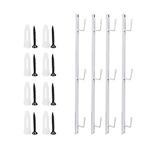 Tonxus 4 Sets Metal Coffee Mug Rack - Vertical Narrow Wall Mounted Large Cup Holder Kitchen Storage Display Organizer Hooks for Coffee Mugs,Tea Cups (WHITE)