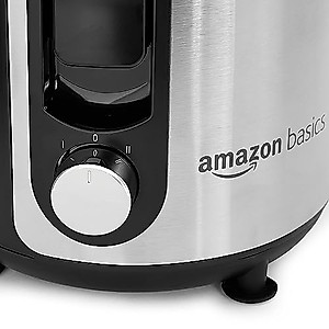 Amazon Basics Wide-Mouth, 2 speed centrifugal juicer, Black, 33.8 ounce / 1000 ML