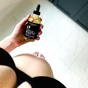 Tiny Human Supply Co Little Miracle Preggo Belly Oil (Fragrance Free) for Pregnancy Stretch Marks and Itching
