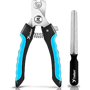 Candure Dog Nail Clippers Professional Pet Nail Clipper Suitable for Large to Medium Dogs, Cats, Rabbits and Guinea Pigs - Safety Lock/Protective Guard to Avoid Over Cutting