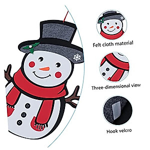 Veemoon 1pc Felt Snowman Kids Nativity Play Set Felt Christmas Detachable Ornaments Christmas Snowman DIY Nativity Ornaments for Kids Christmas Snowman Games Ornaments Xmas Gift Decor Toy