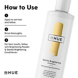 dpHUE Gentle Brightening Shampoo - 8.5 oz - Cleanses While Boosting Brightness & Shine - Fresh, Floral Scent - Color Safe, Vegan, Cruelty Free