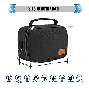 Egooz Large Smell Proof Storage Bag with Combination Lock - Waterproof FSmell Proof Storage Case for Travel and Home, Food Storage Box for Storing Your Products, Black