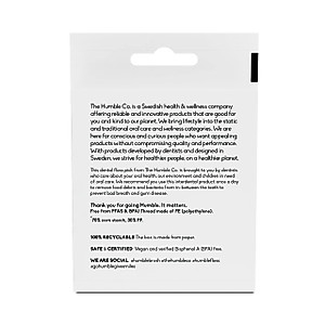 The Humble Co. Floss Picks (200 Count) – Plant Based Dental Floss Picks with Grip Handle for Superior Oral Care, Dental Hygiene, and Gum Health, Cruelty Free Tooth Floss Picks (Charcoal)