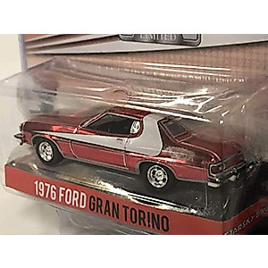 Greenlight 1976 Ford Gran Torino Chrome Red Edition Starsky & Hutch (1975-1979) TV Series Limited Edition to 4, 600Piece Worldwide 1/64 Diecast Model Car 51224