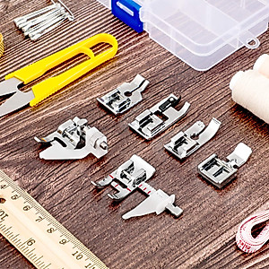 12 Pieces Sewing Machine Presser Foot Set Sewing Machine Spare Parts Accessories Multifunctional Sewing Foot Presser for Most Sewing Machines