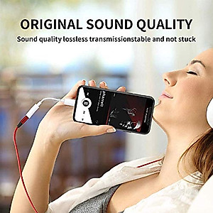 [Apple MFi Certified] Lightning to 3.5mm AUX Headphone Jack Adapter, 2 Pack iPhone 3.5 mm Headphone Audio Stereo Connector Compatible for iPhone 12/11/XS/XR/X 8 7/iPad, Support Call + Volume Control