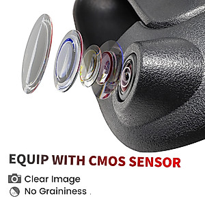 EWAY Tailgate Handle Backup Camera for 2002-2008 Dodge RAM 1500 2500 3500 Tailgate Latch Door Handle Aftermarket Reverse Reversing Back Up Rear View Camera RCA Connector w/ 26FT Extension Harness