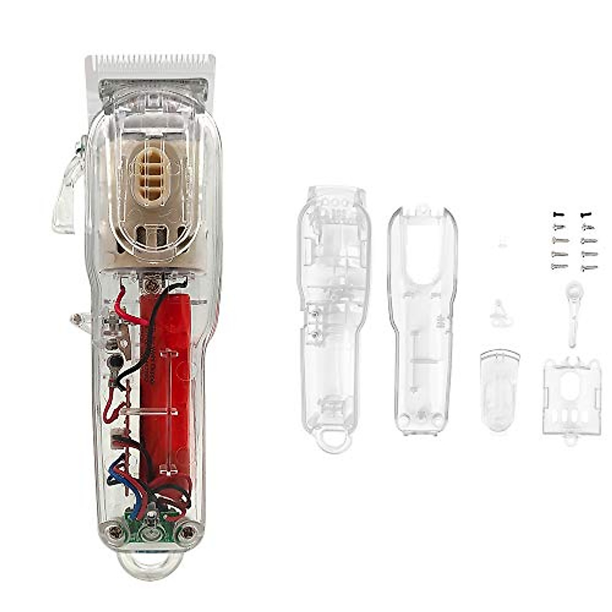 DIY Full Housing Combo, Complete Clipper Cover for Wahl 5-Star Series Magic Clipper Cordless #8148, Super Taper Cordless, Designer Cordless #8591(Trasparent) … (Clear)