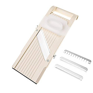 Benriner Super Slicer, with 4 Japanese Stainless Steel Blades, Beige