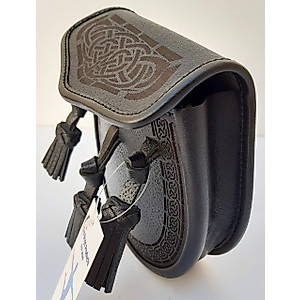 Scottish Kilt Semi Dress Sporran Genuine 100% Real Leather Knot Tassels Sporran