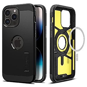 Spigen Tough Armor (MagFit) Compatible with MagSafe Designed for iPhone 14 Pro Case (2022) - Black