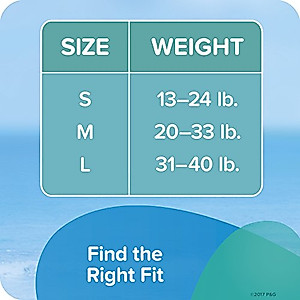 Swim Diapers Size 5 (> 31 lb) - Pampers Splashers Disposable Swim Pants, Large, Pack of 2 (Twinpack), 17 Count