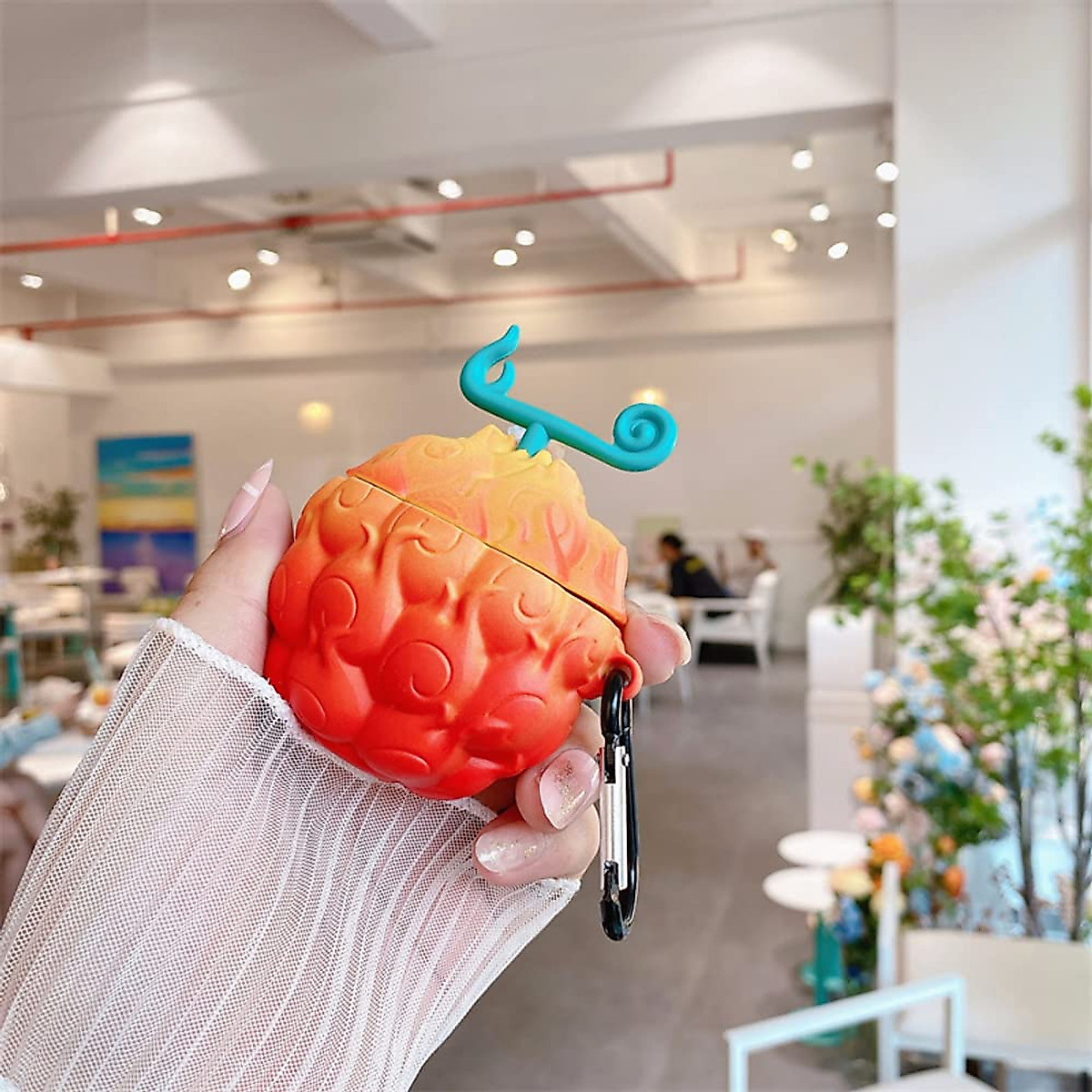 AOLABOKY Funny Anime Devil Fruit Earphone Case for airpods 2nd 1st Generation Headphone 3D Silicone Protective Soft Cover airpods 1 2 case Suitable for Boys and Girls