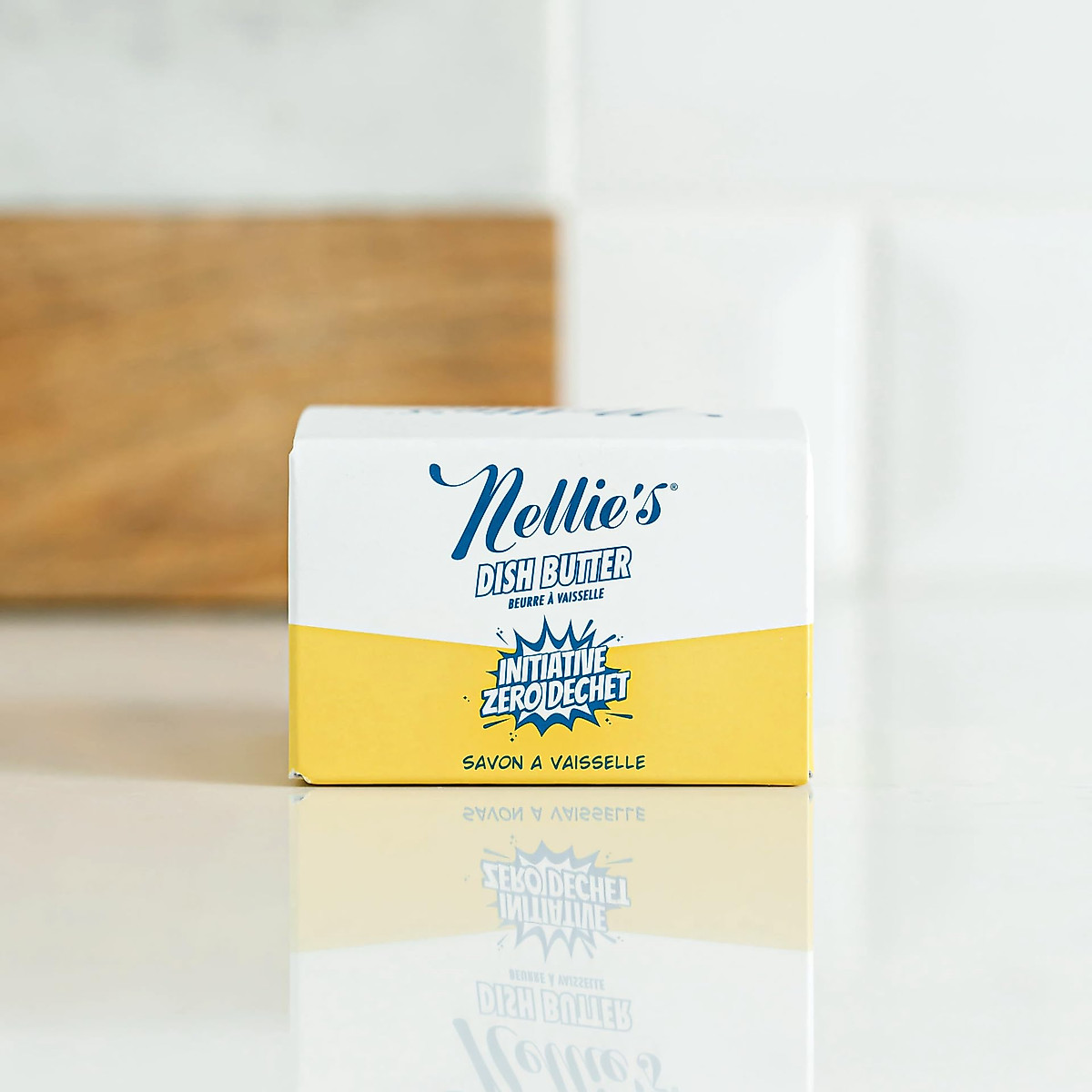 Nellie's Dish Butter Refill - Semi-Solid Zero-Waste Dish Soap Block Alternative - Light Spruce Scent - Easy Refill for Dish Butter Container - (1 Pack)
