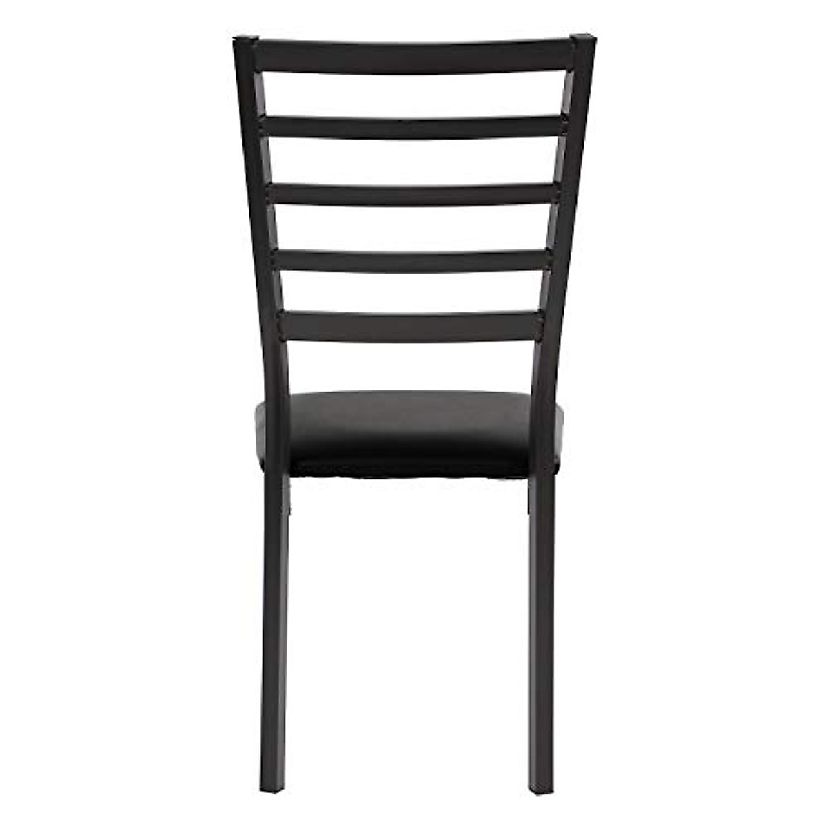 Lexicon Arin Faux Leather Metal Frame Dining Chairs (Set of 4), 19" SH, Black