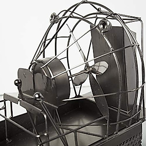 BRUBAKER Wine Bottle Holder Airboat - Metal & Handmade - Decoration