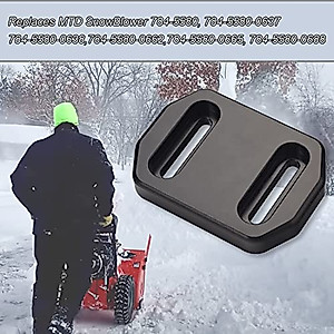 2 Pack Height Adjust Composite Skid Shoe Replaces 784-5580,784-5580-0637 for MTD 2-Stage Snow Thrower Models 1992 and After - with Bolts and Nuts