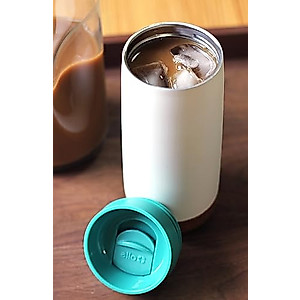 Ello Cole Vacuum-Insulated Stainless Steel Travel Mug, Teal, 16 oz