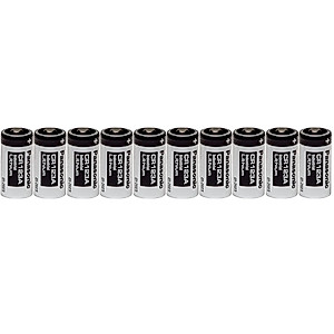 10 Panasonic CR123A 3V CR 123A Industrial Lithium Batteries