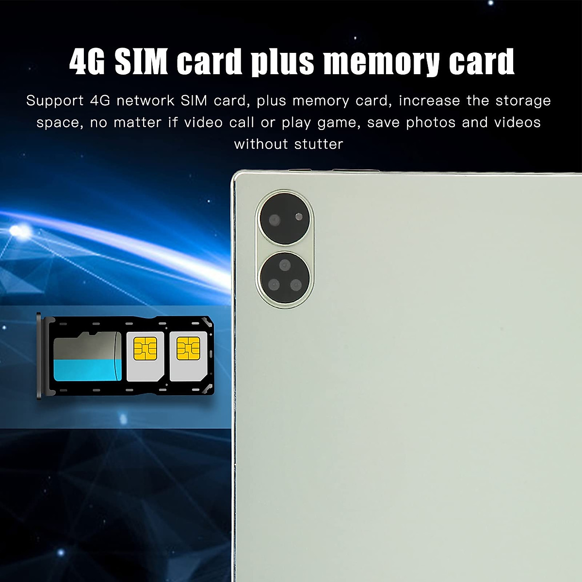 ASHATA P10 10 inch Tablet for Android 11, 8 Core CPU, 2.4G 5G WiFi, 6GB RAM 256GB ROM, Built in 128G Memory Card, 5MP 13MP Camera, 4G Net Tablet Talkable for Kids, 7000mAh