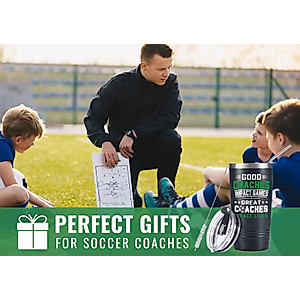 Onebttl Soccer Coach Gifts, Funny Gift Idea for Appreciation, Christmas, Birthday, 20oz Stainless Steel Insulated Tumbler Travel Mug