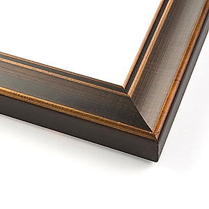 10x13 Rubbed Bronze Real Wood Picture Frame Width 1.25 Inches | Interior Frame Depth 0.5 Inches | Marleigh Mid Century Photo Frame Complete with UV Acrylic, Foam Board Backing & Hanging Hardware