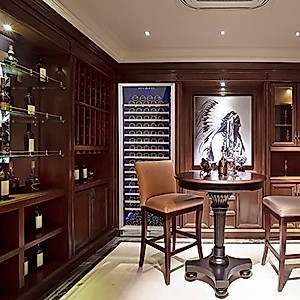 BODEGA 24 Inch Wine Cooler, 176 Bottles Large Capacity Frost Free Wine Fridge with Advanced Cooling Compressor for Red, Rose and Sparkling Wines,Built-in & Freestanding