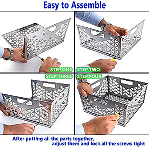 Foedo 12 Inch Charcoal Firebox Basket for Oklahoma Joe's Offset Smoker, Grill Accessories for Long and Efficient Smoking, 12" x 12" x 7.5 "Fire Basket for Oklahoma Joes Highland (Stainless Steel)