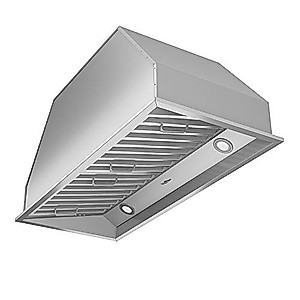Ancona AN-1313 Chef Series Built-in 34" Ducted 600 CFM Insert Range Hood with LED Lights in Stainless Steel