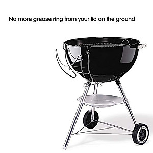 GRISUN Grill Lid Holder Accessory for Weber Charcoal Kettle Grill 22.5 Inches and 18.5 Inches, Slide a Side Lid Prop, Charcoal Grill Accessory for Weber