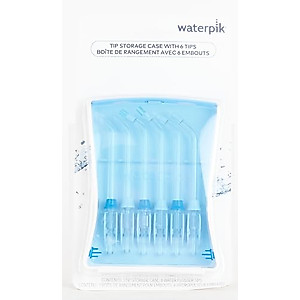 Waterpik Water Flosser 6 Count Replacement Tips With Case, Convenient, Hygienic and Sturdy for Easy Storage and Travel, Includes Precision, Orthodontic, Plaque Seeker Refill Heads Nozzles