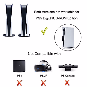 NADESSA USB Hub for PS5, PS5 USB Extender with 4-Port USB and 1-Port USB C