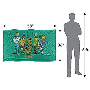 Scooby Doo Scooby and Group Silky Touch Super Soft Throw Blanket 36" x 58",Scooby Gang