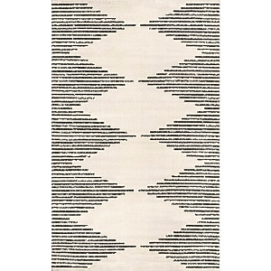 nuLOOM Romina Diamond Stripes Area Rug, 8x10, Grey
