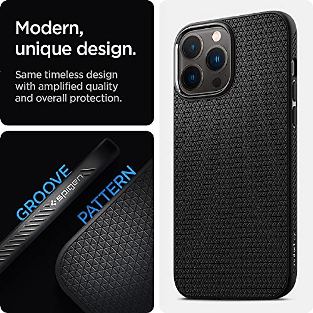 Spigen Liquid Air Armor Designed for iPhone 13 Pro Max Case (2021) - Matte Black