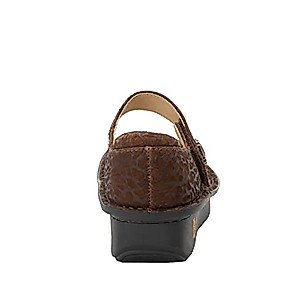 Alegria Women's Paloma Mary Jane Nurse Shoe Clogs Comfort Leather Delicut Tawny 8-8.5 M US